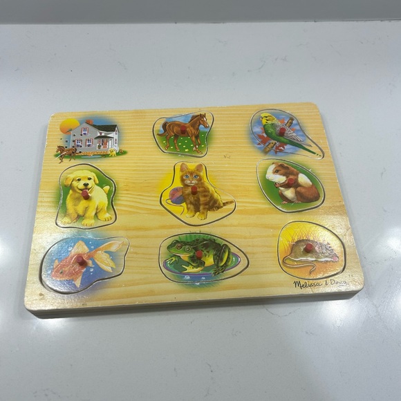 Melissa & Doug | Toys | Melissa Doug Wooden Pets Animal Puzzle | Poshmark